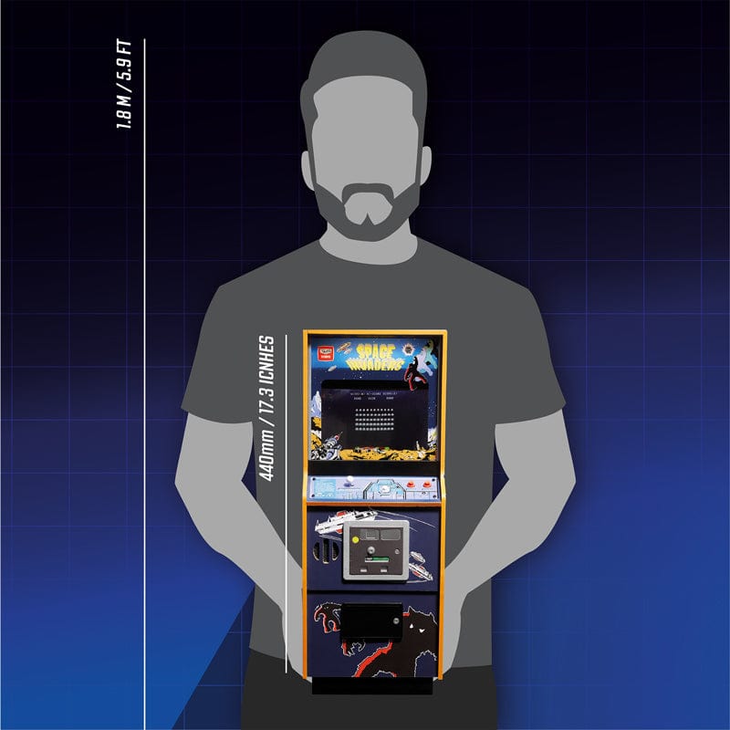 OFFICIAL TAITO SPACE INVADERS Quarter Size Arcade Cabinet + Stool ...