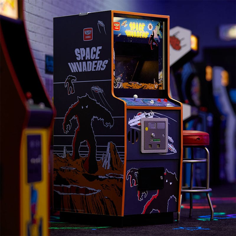 OFFICIAL TAITO SPACE INVADERS Quarter Size Arcade Cabinet + Stool ...